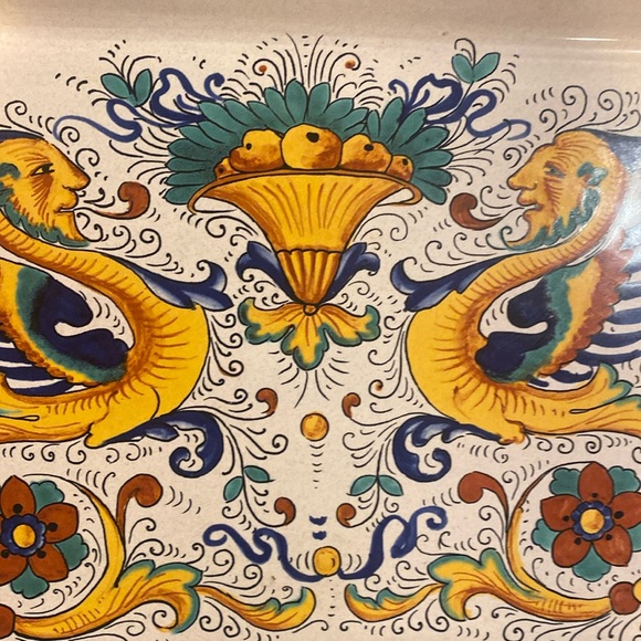 Deruta | Dining | Deruta Platter Tray Raffaellesko Scallop 5 34 X 8 78 ...